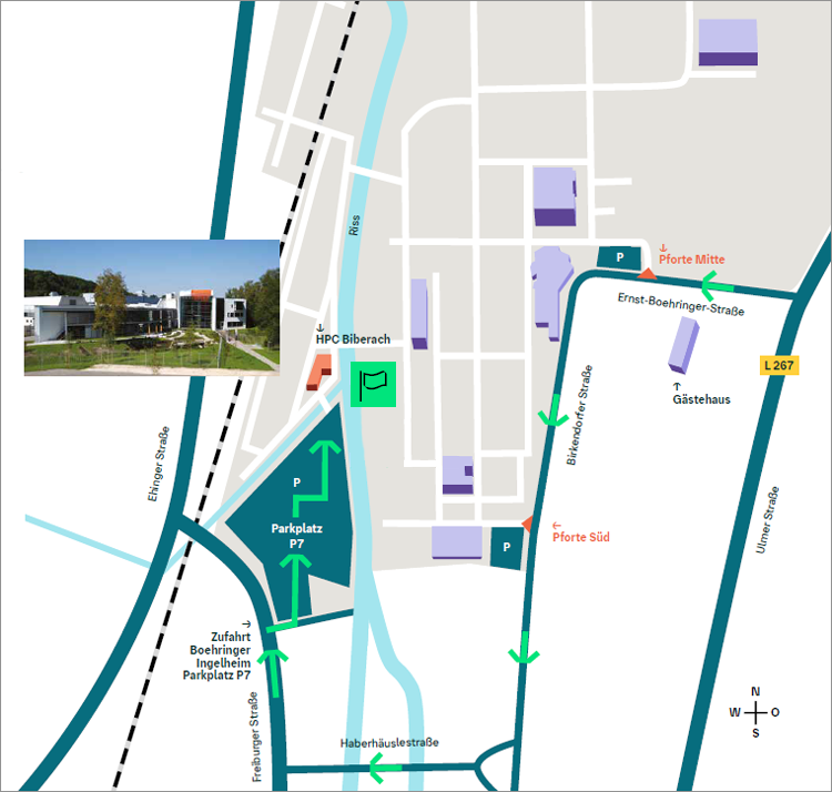 Wie Sie uns finden | Humanpharmakologisches Zentrum Biberach - Boehringer Ingelheim