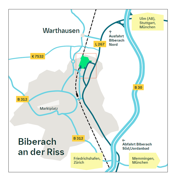 Wie Sie uns finden | Humanpharmakologisches Zentrum Biberach - Boehringer Ingelheim
